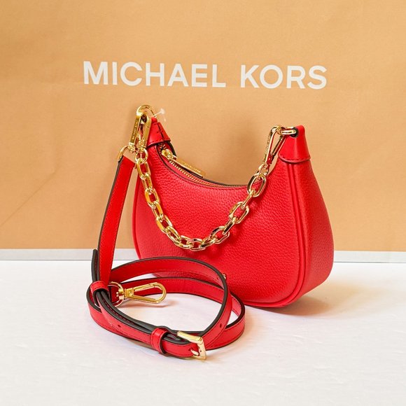 Michael Kors | Bags | Michael Kors Cora Mini Zip Pouchette Shoulder ...